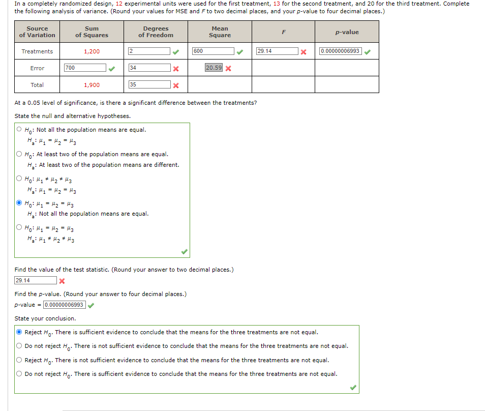 Solved At a 0.05 level of significance, is there a | Chegg.com