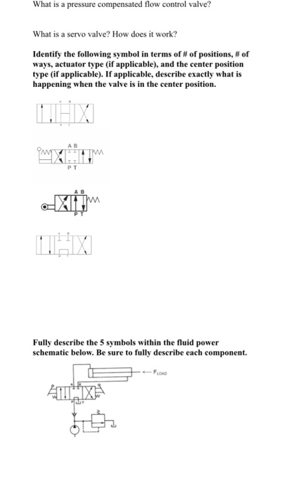 Solved What is a pressure compensated flow control valve? | Chegg.com