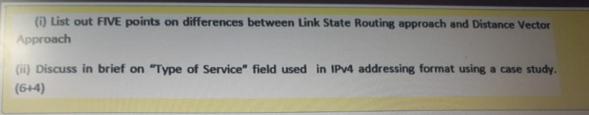 Solved (i) List out FIVE points on differences between Link | Chegg.com
