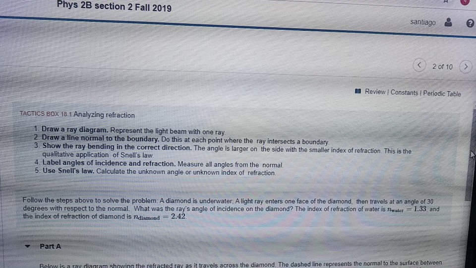 Solved Phys 2B section 2 Fall 2019 santiago : @ ② 20810 | Chegg.com