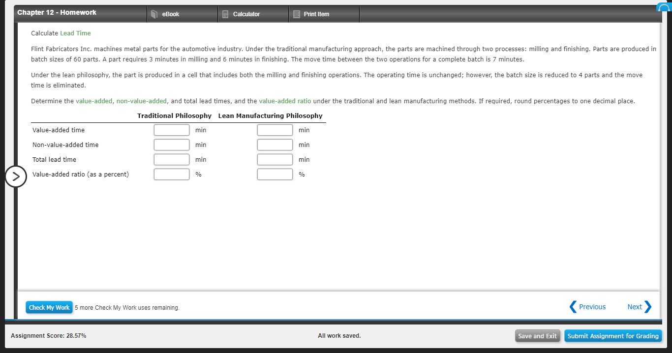 Solved Chapter 12 - Homework eBook Calculator Print Item | Chegg.com