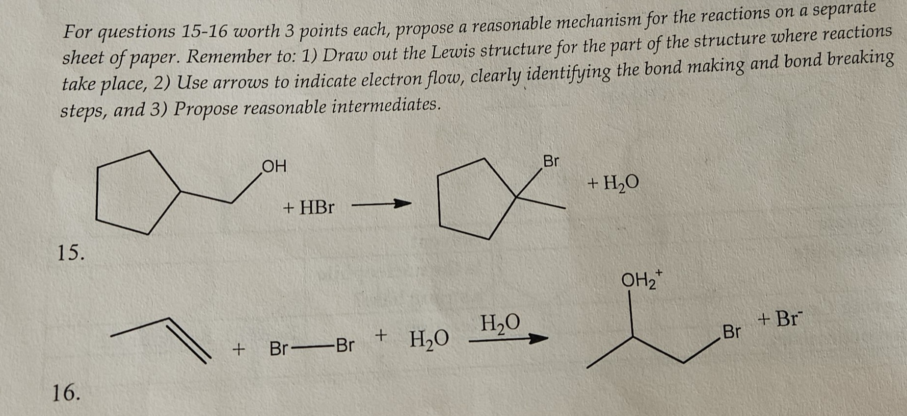 Solved For questions 15-16 worth 3 points each, propose a | Chegg.com