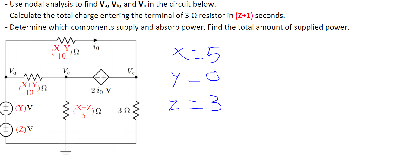 Solved - Use nodal analysis to find Va, Vb, and Vc in the | Chegg.com