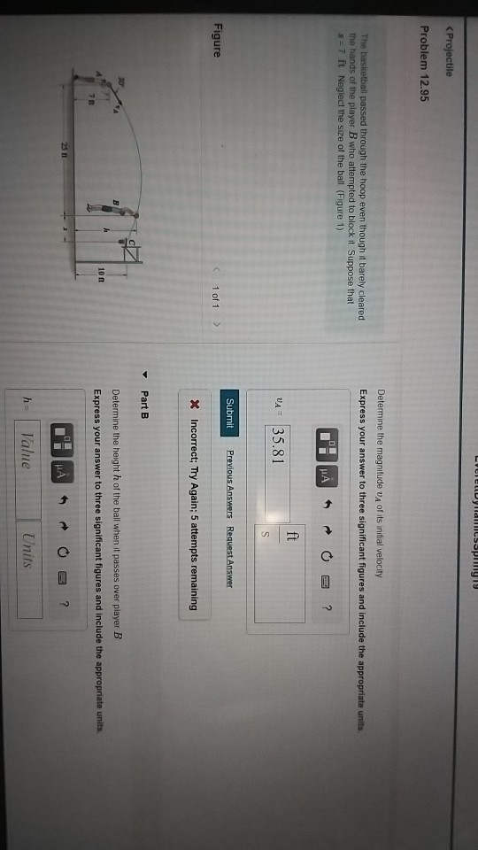 Solved Problem 12.95 Determine the magnitude vA of its | Chegg.com