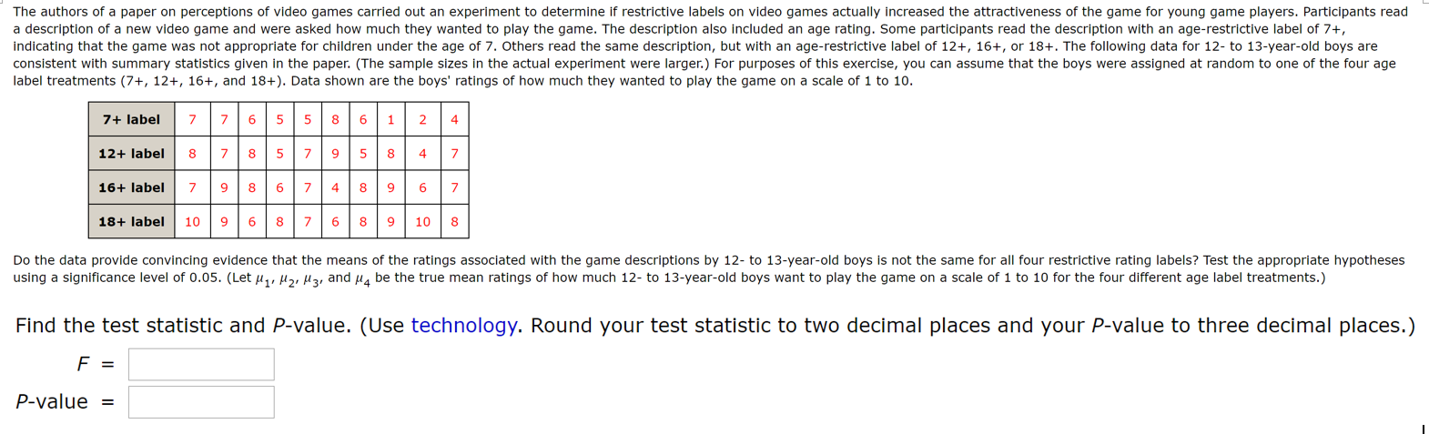 Solved The authors of a paper on perceptions of video games | Chegg.com