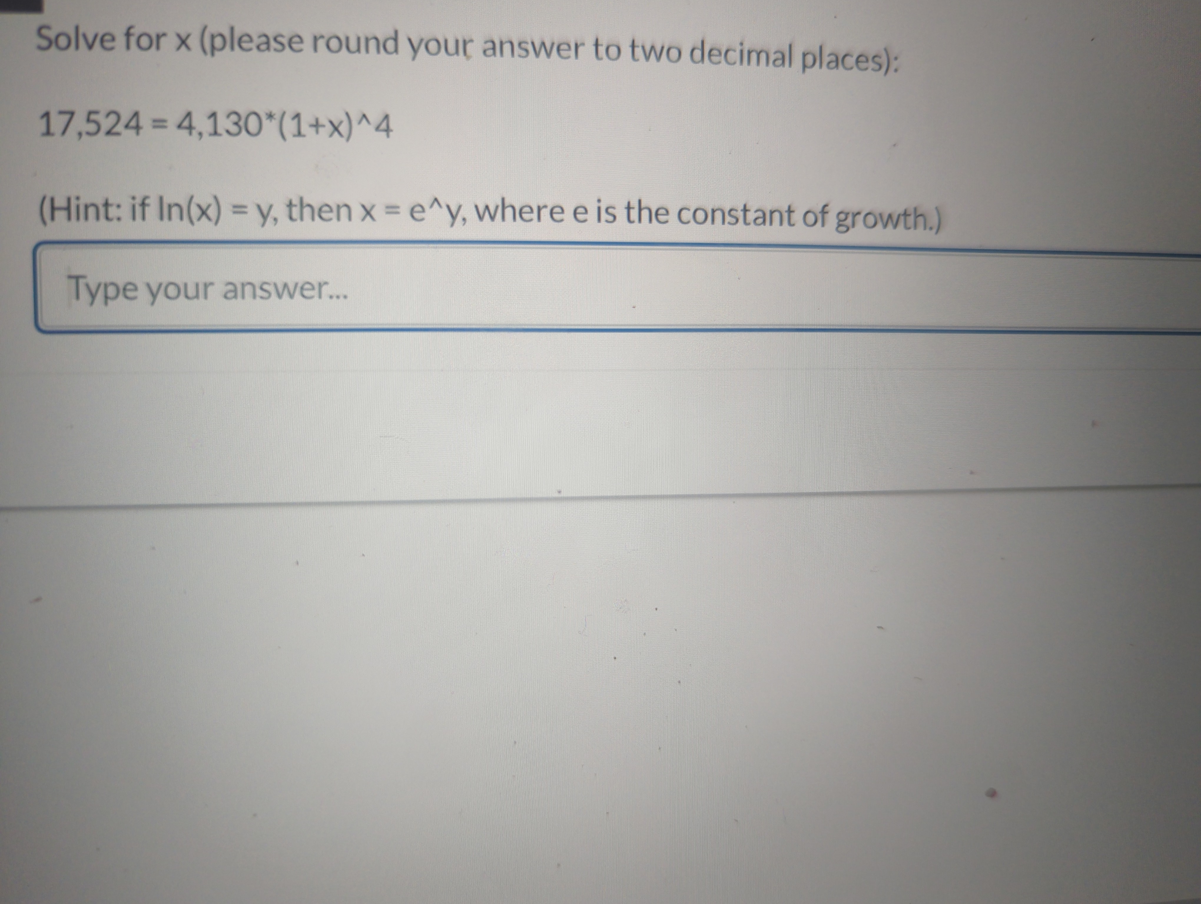 Solved Solve for x (please round your answer to two decimal | Chegg.com