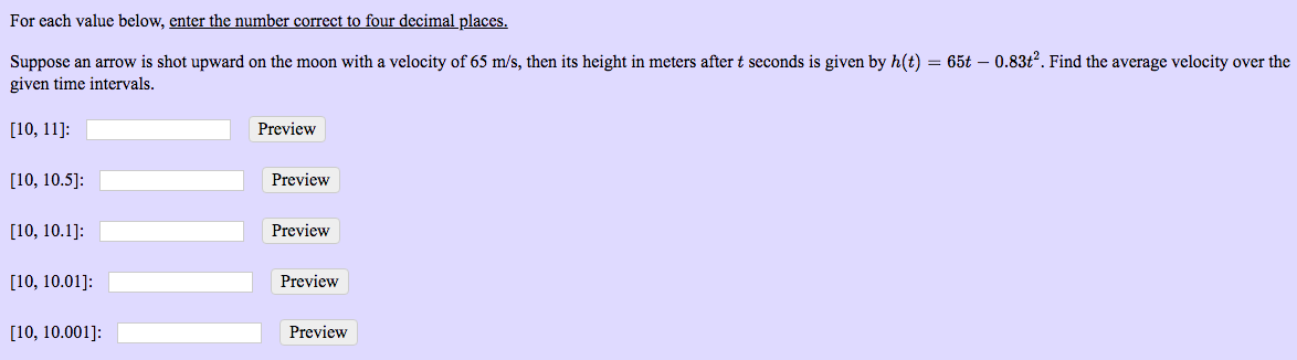 Solved For each value below, enter the number correct to | Chegg.com