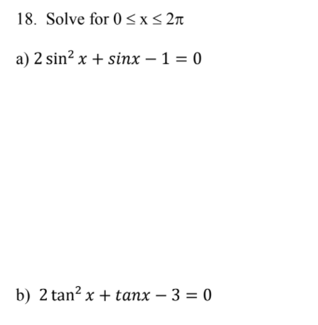 Solved 18. Solve for 0