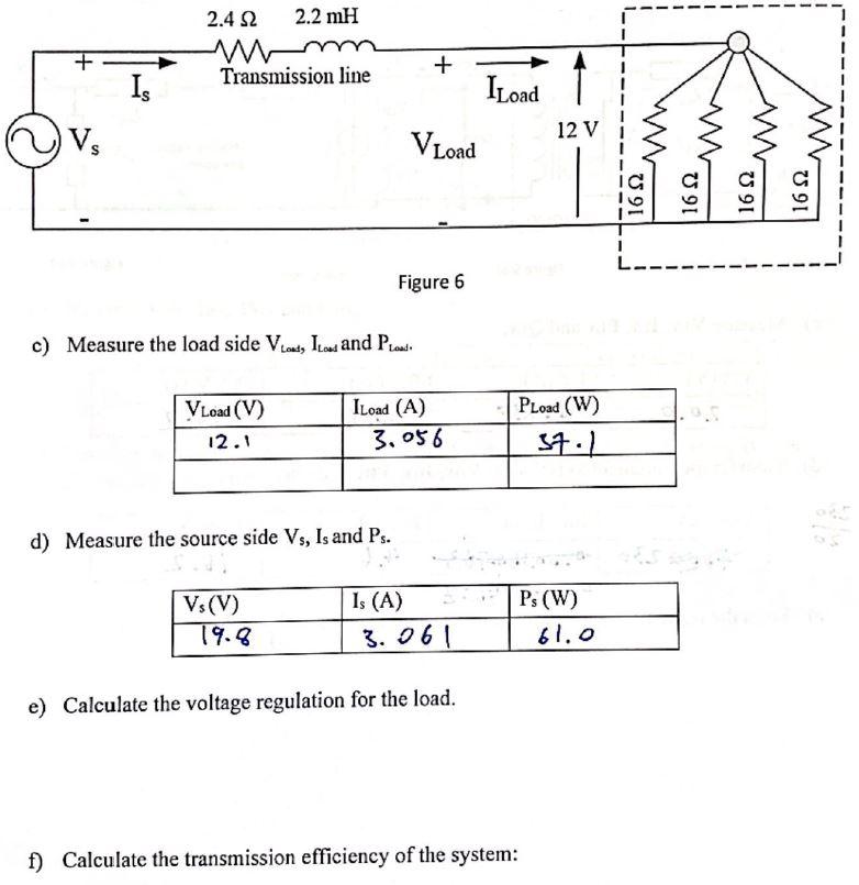 Solved 2.4 12 2.2 mH m Transmission line 1 + + Is ILoad M 12 | Chegg.com