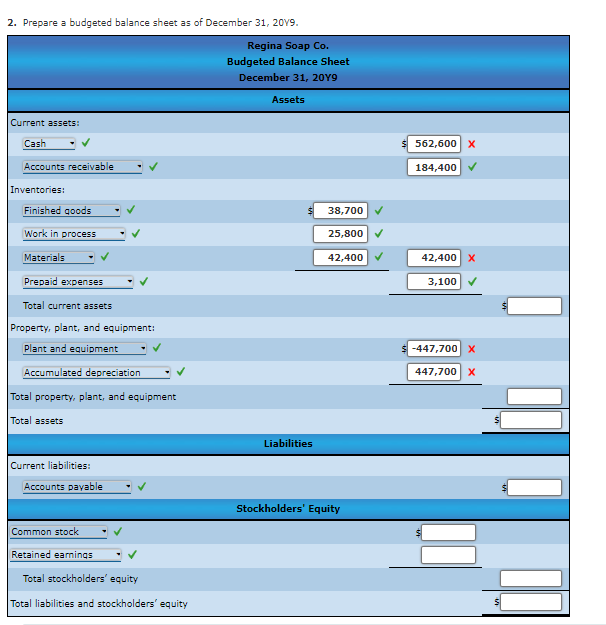 Solved 1. Prepare a budgeted income statement for 20 V9. | Chegg.com