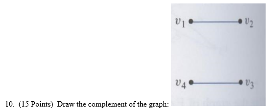 Solved 01 02. V4 03 10. (15 Points) Draw the complement of | Chegg.com