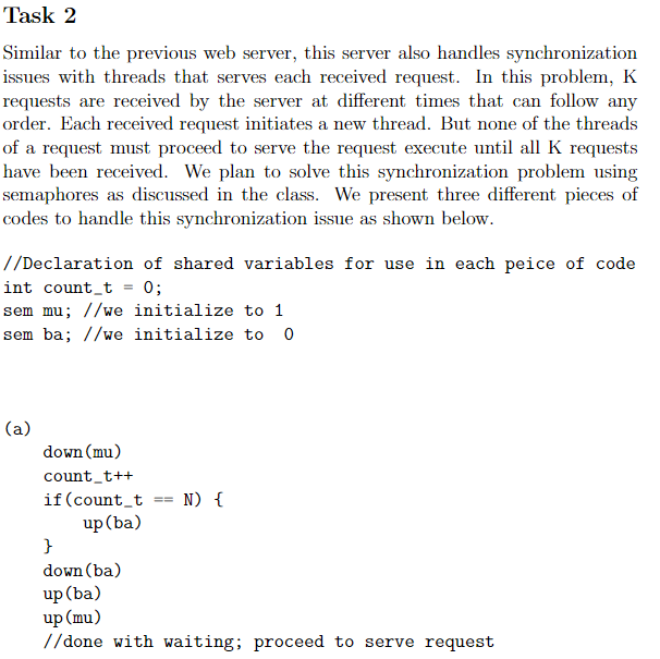 Solved Task 2 Similar to the previous web server, this | Chegg.com