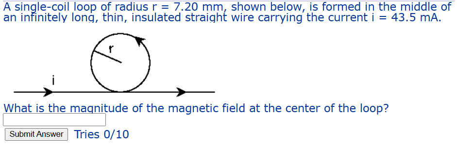 Solved A single-coil loop of radius \( | Chegg.com
