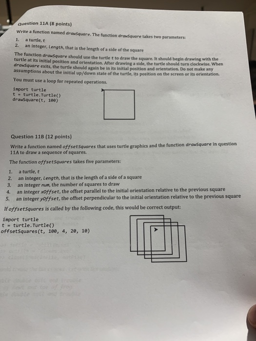 Solved question 11A (8 points) Write a function named | Chegg.com
