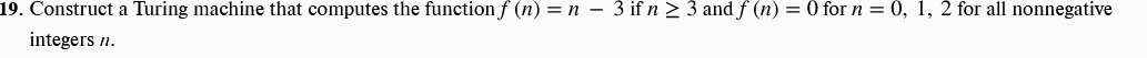 Solved Construct A Turing Machine That Computes The Function 
