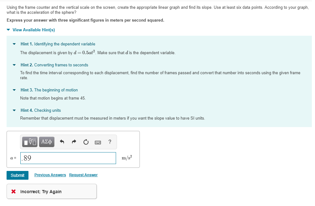 Using the frame counter and the vertical scale on the | Chegg.com