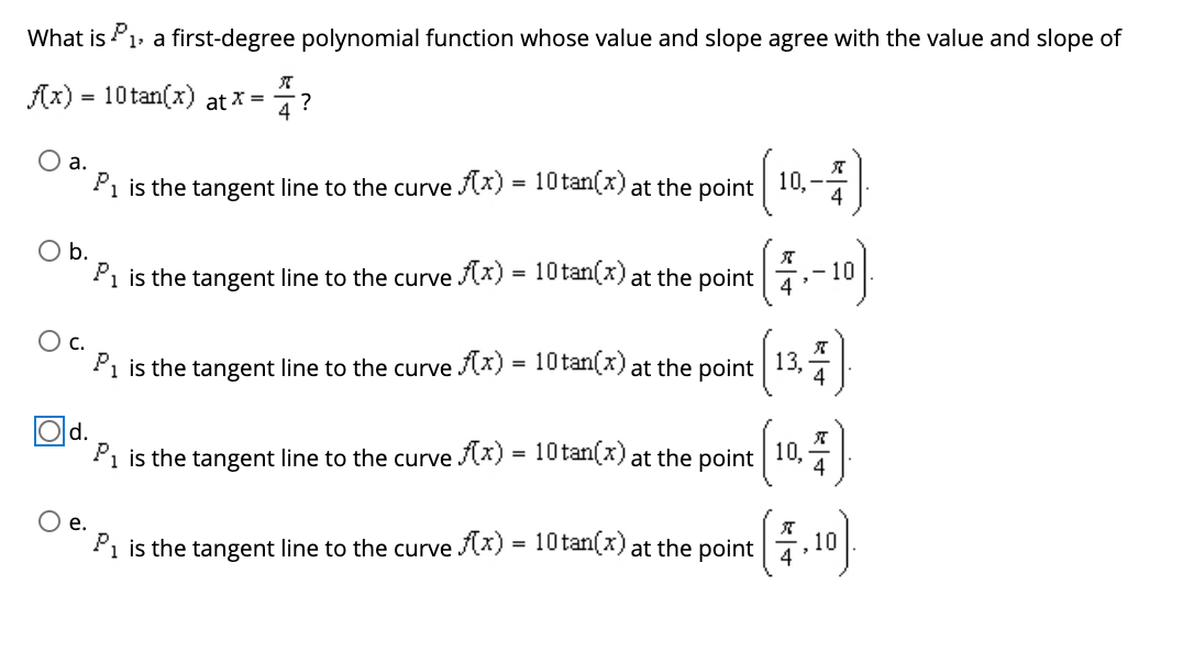 Solved What is P1, a first-degree polynomial function whose | Chegg.com