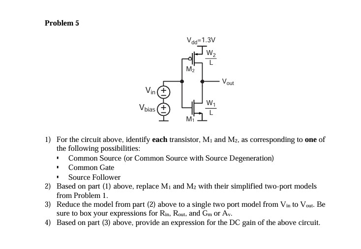 Solved Problem 5For the circuit above, identify each | Chegg.com