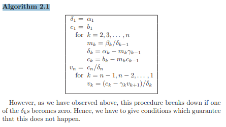 Algorithm 2.1 δ1=c1= for vn= for | Chegg.com