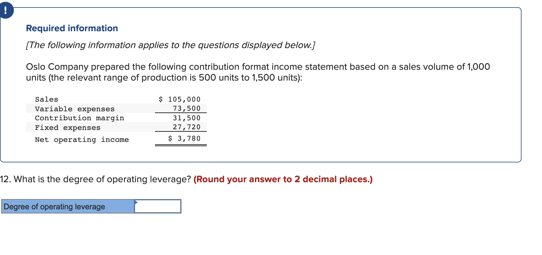Solved Required information Skip to question [The | Chegg.com