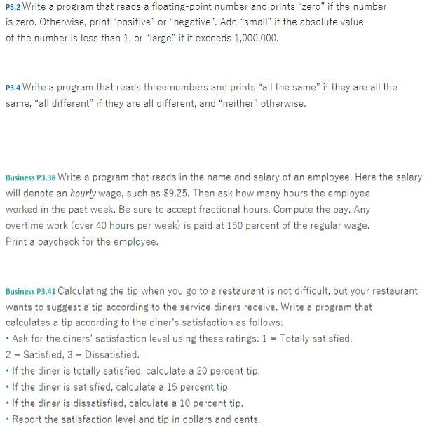 Solved P3.2 Write a program that reads a floating-point | Chegg.com
