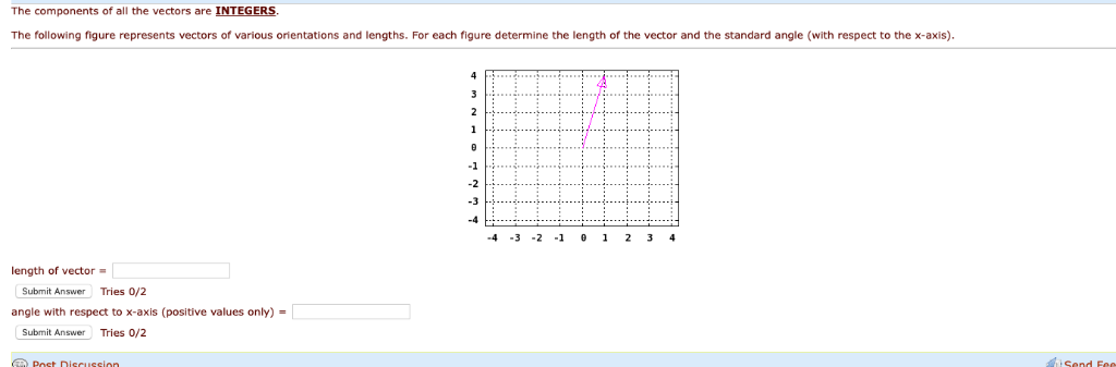 Solved The components of all the vectors are INTEGERS The | Chegg.com
