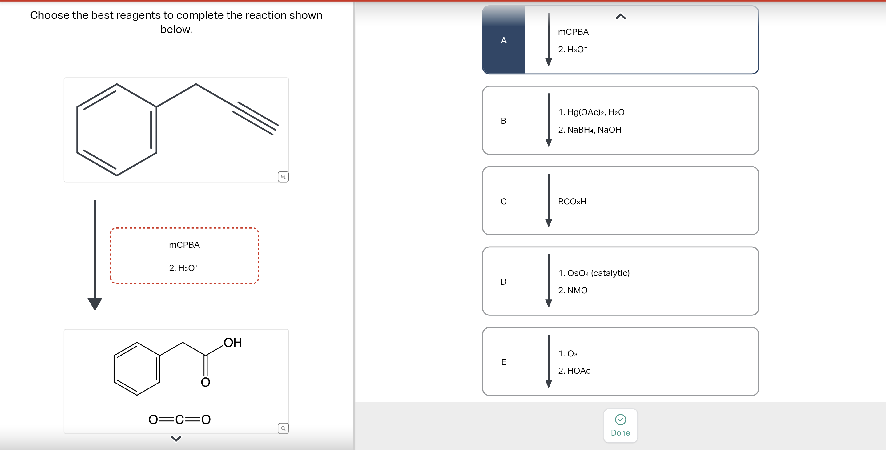 Solved Choose the best reagents to complete the reaction | Chegg.com