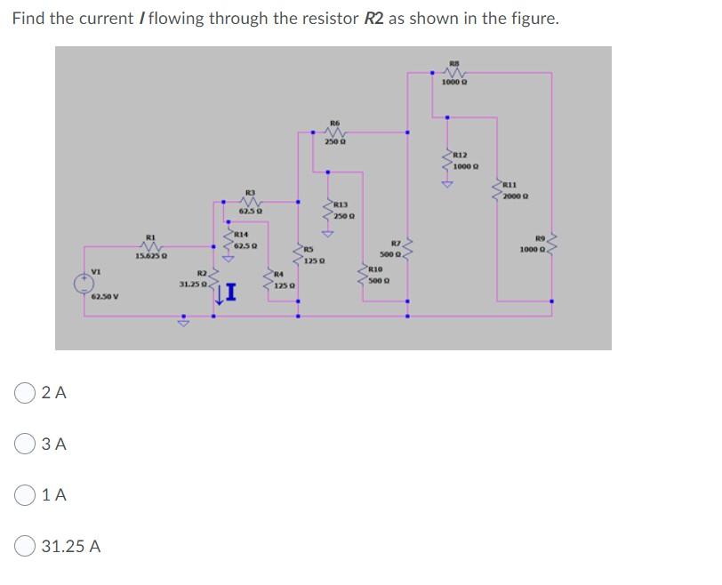 Solved Find the current I flowing through the resistor R2 as | Chegg.com