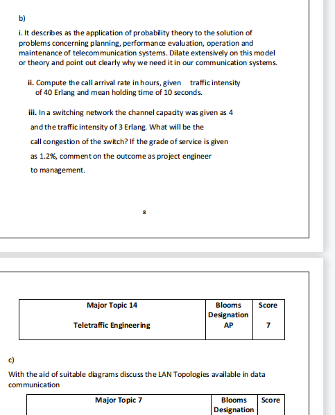 Solved b) i. It describes as the application of probability | Chegg.com