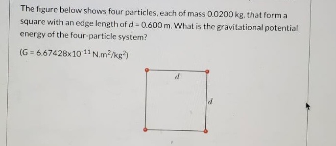 Solved The figure below shows four particles, each of mass | Chegg.com
