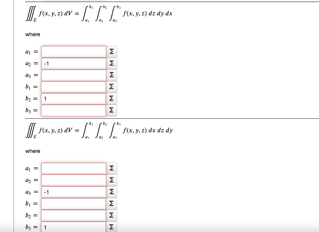 Solved Hw25-triple-integrals: Problem 7 Problem Value: 1 | Chegg.com