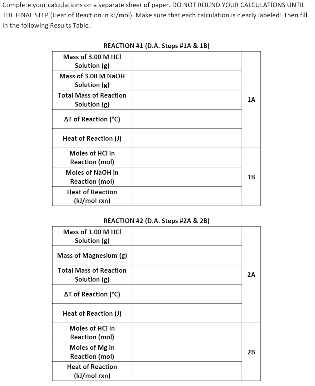 Solved Rxn 1) NaOH(aq) + HCl(aq) = NaCl(aq) + H2O(l) Rxn 2) | Chegg.com