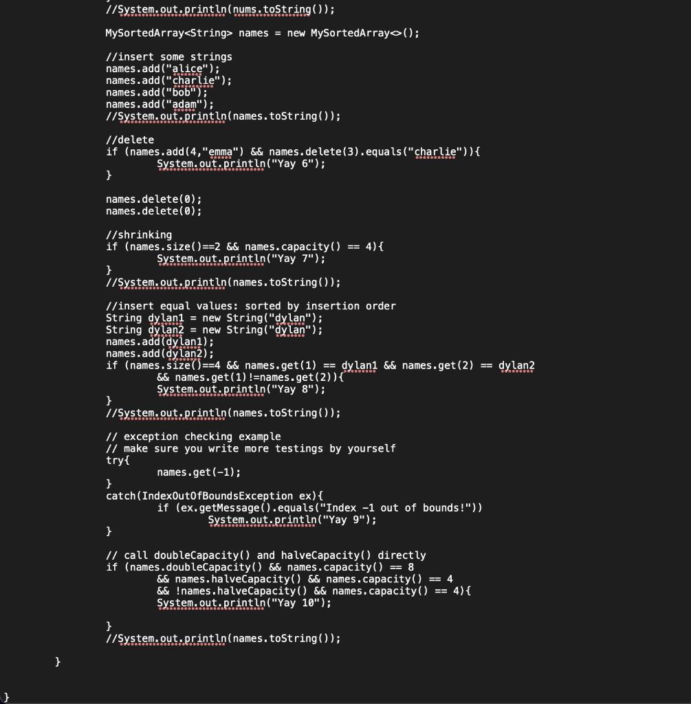 Solved Please assist with the following methods: size(), | Chegg.com
