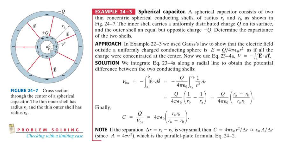 Solved EXAMPLE 24-2 Cylindrical capacitor. A cylindrical | Chegg.com