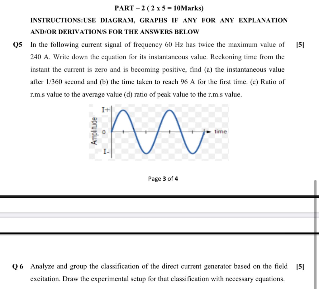 Solved [5] PART – 2 ( 2 x 5 = 10Marks) INSTRUCTIONS:USE | Chegg.com