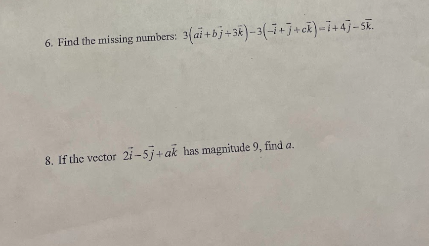 Solved 6. Find the missing numbers: | Chegg.com
