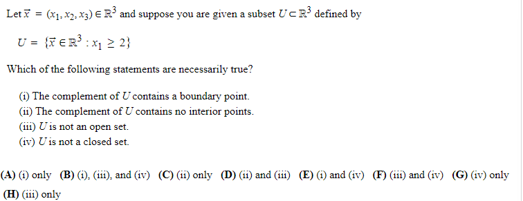 Solved Let x=(x1,x2,x3)∈R3 and suppose you are given a | Chegg.com