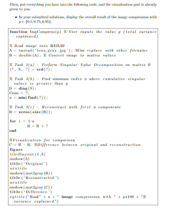 Solved Task 3: (Image Compression) Download the Lena image | Chegg.com
