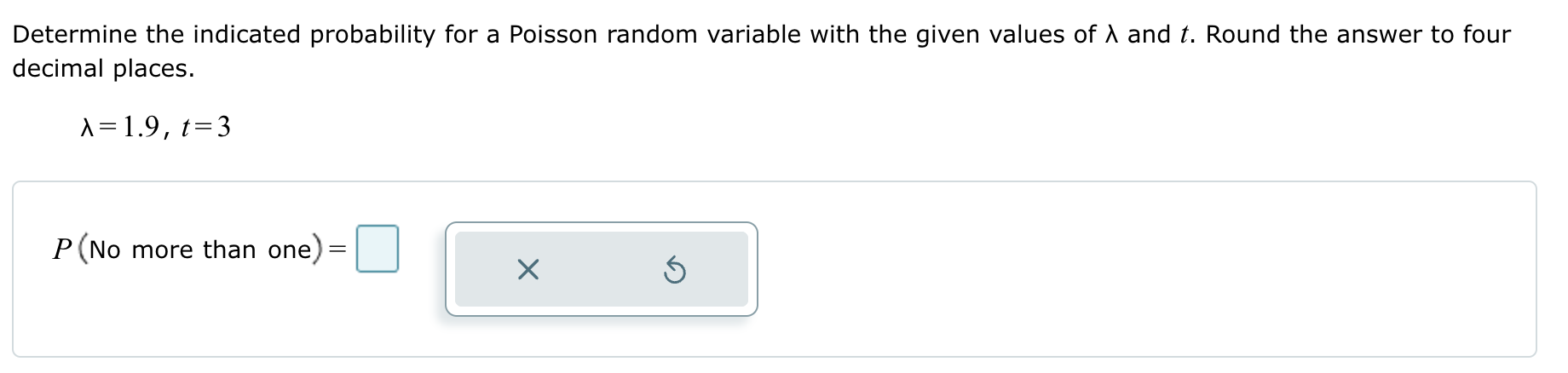 Solved Determine the indicated probability for a Poisson | Chegg.com