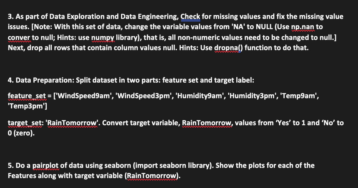 Solved 3. As part of Data Exploration and Data Engineering, | Chegg.com
