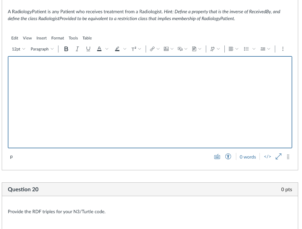 Solved (0) Edit question Use the N3/Turtle notation to make | Chegg.com