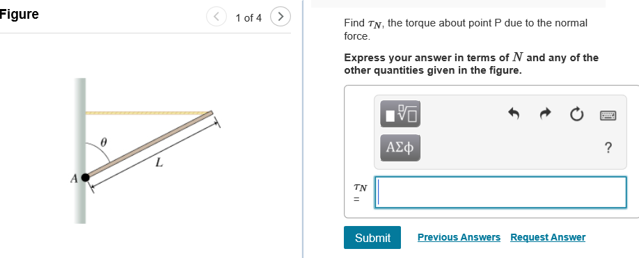 Solved Find τN, the torque about point P due to the normal | Chegg.com