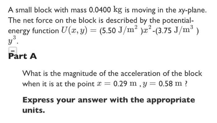 Solved A small block with mass 0.0400 kg is moving in the | Chegg.com