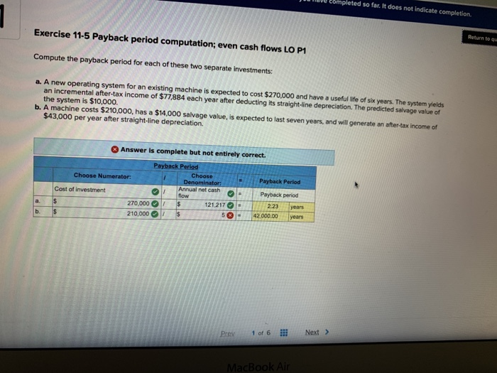 Solved e completed so far. It does not indicate completion. | Chegg.com