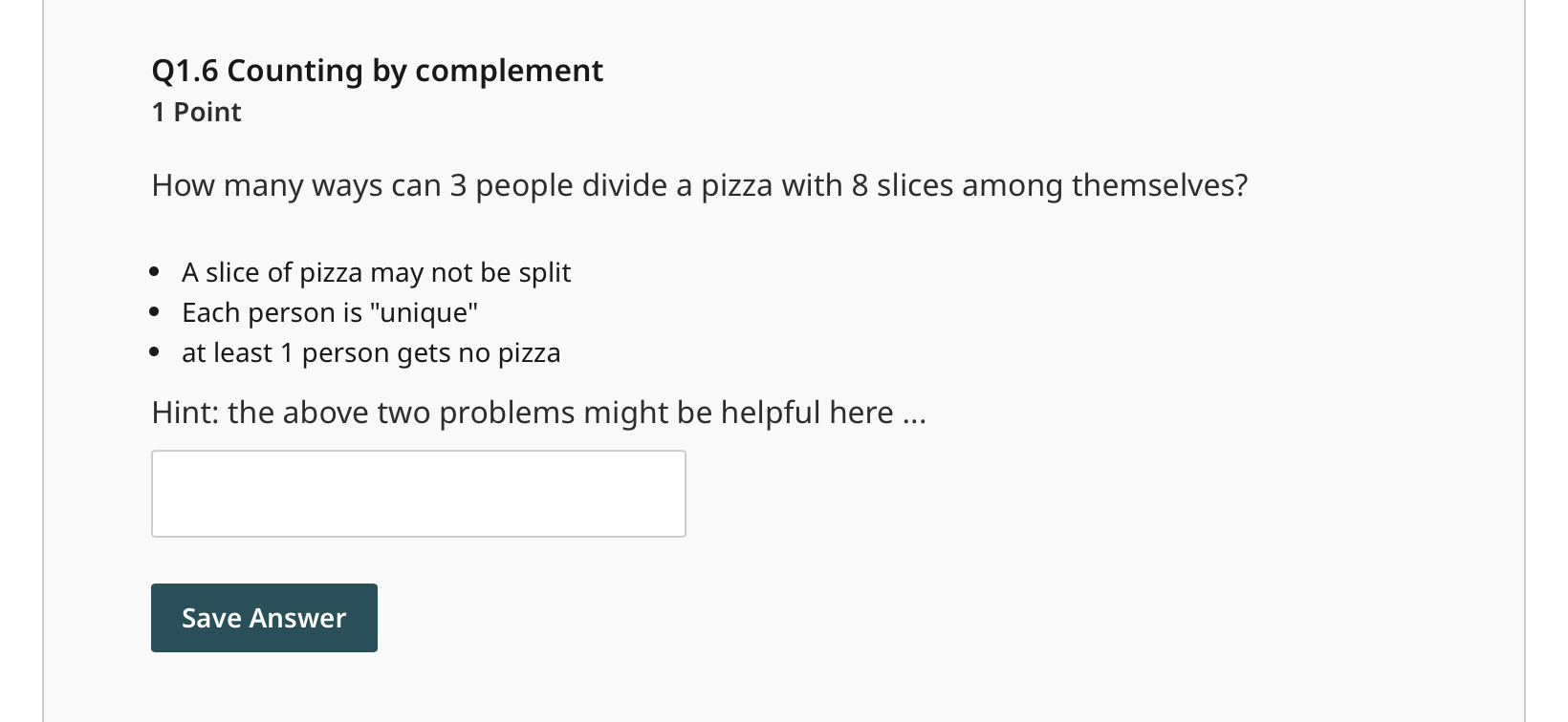 Solved Q1.4 Counting Partitions (stars \& bars) 2 Points How | Chegg.com