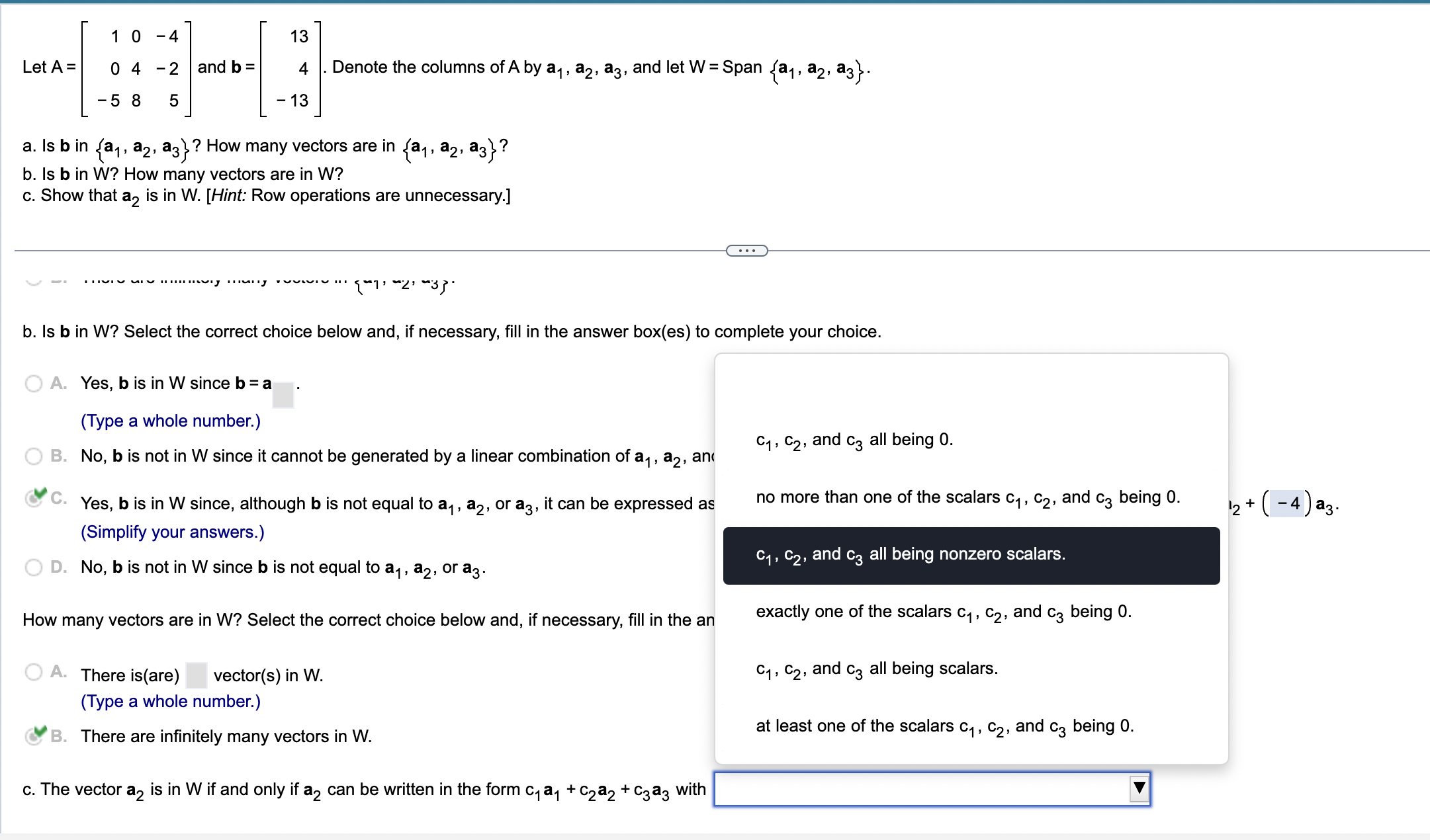 Solved Let A=⎣⎡10−5048−4−25⎦⎤ and b=⎣⎡134−13⎦⎤. Denote the | Chegg.com