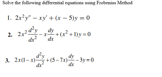 Solved Solve the following differential equations using | Chegg.com