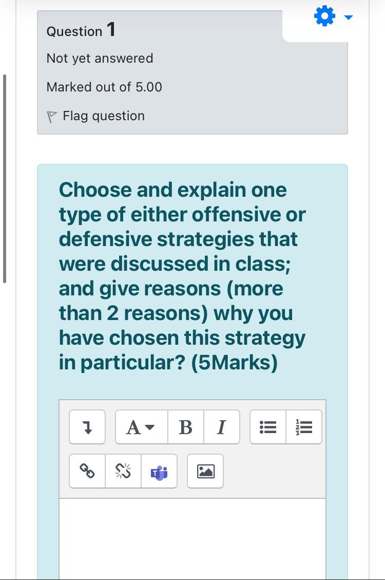 Solved Question 1 Not yet answered Marked out of 5.00 P Flag | Chegg.com