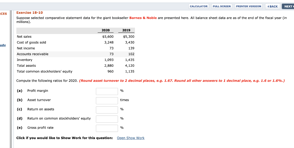 Solved CALCULATOR FULL SCREEN PRINTER VERSION BACK NEXT ECES | Chegg.com