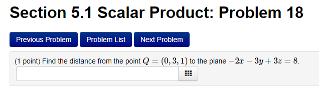 Solved Section 5.1 Scalar Product: Problem 18 Previous | Chegg.com